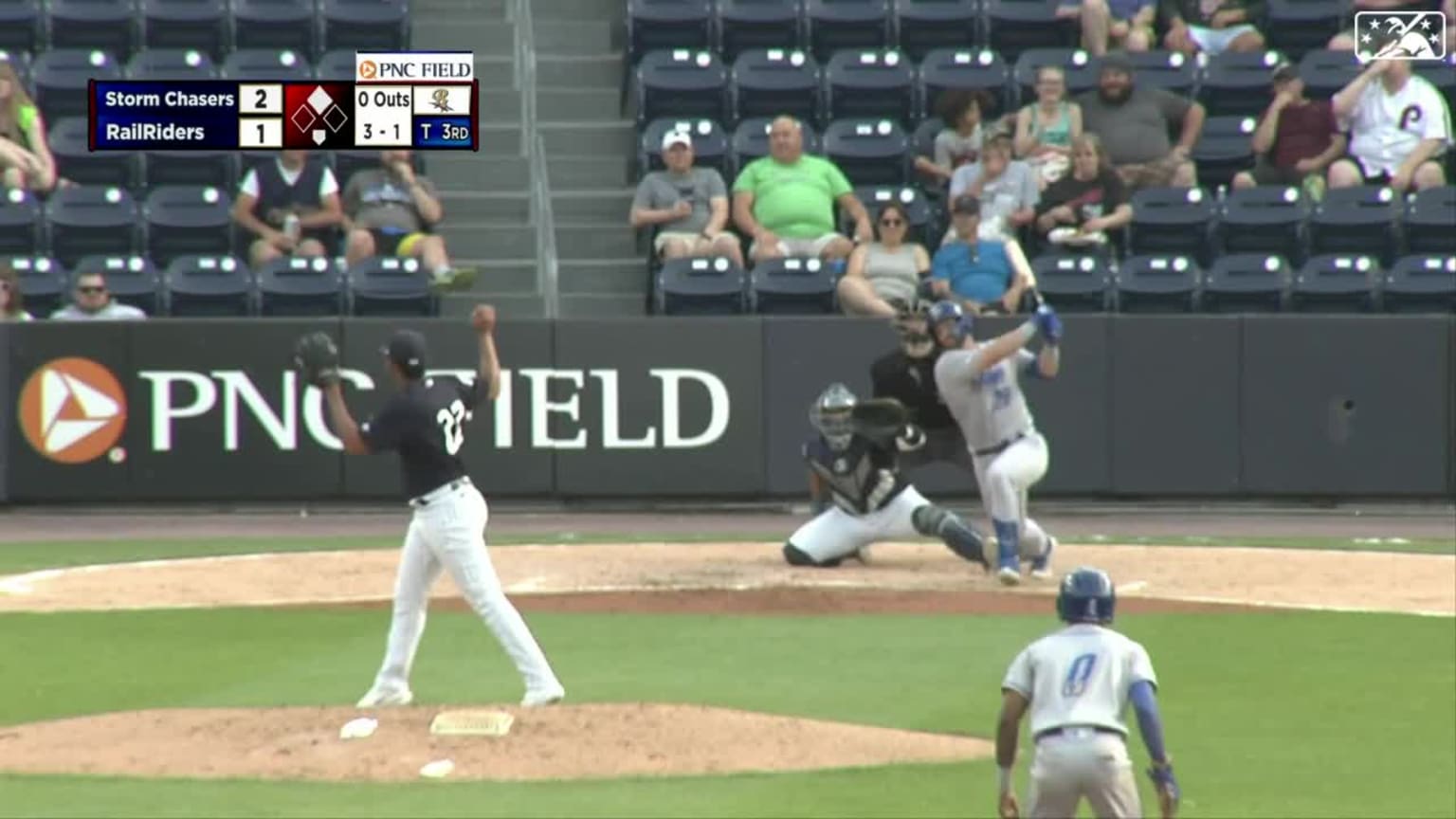 Tyler Gentry doubles to right field, scoring one | 05/12/2023 | Kansas ...