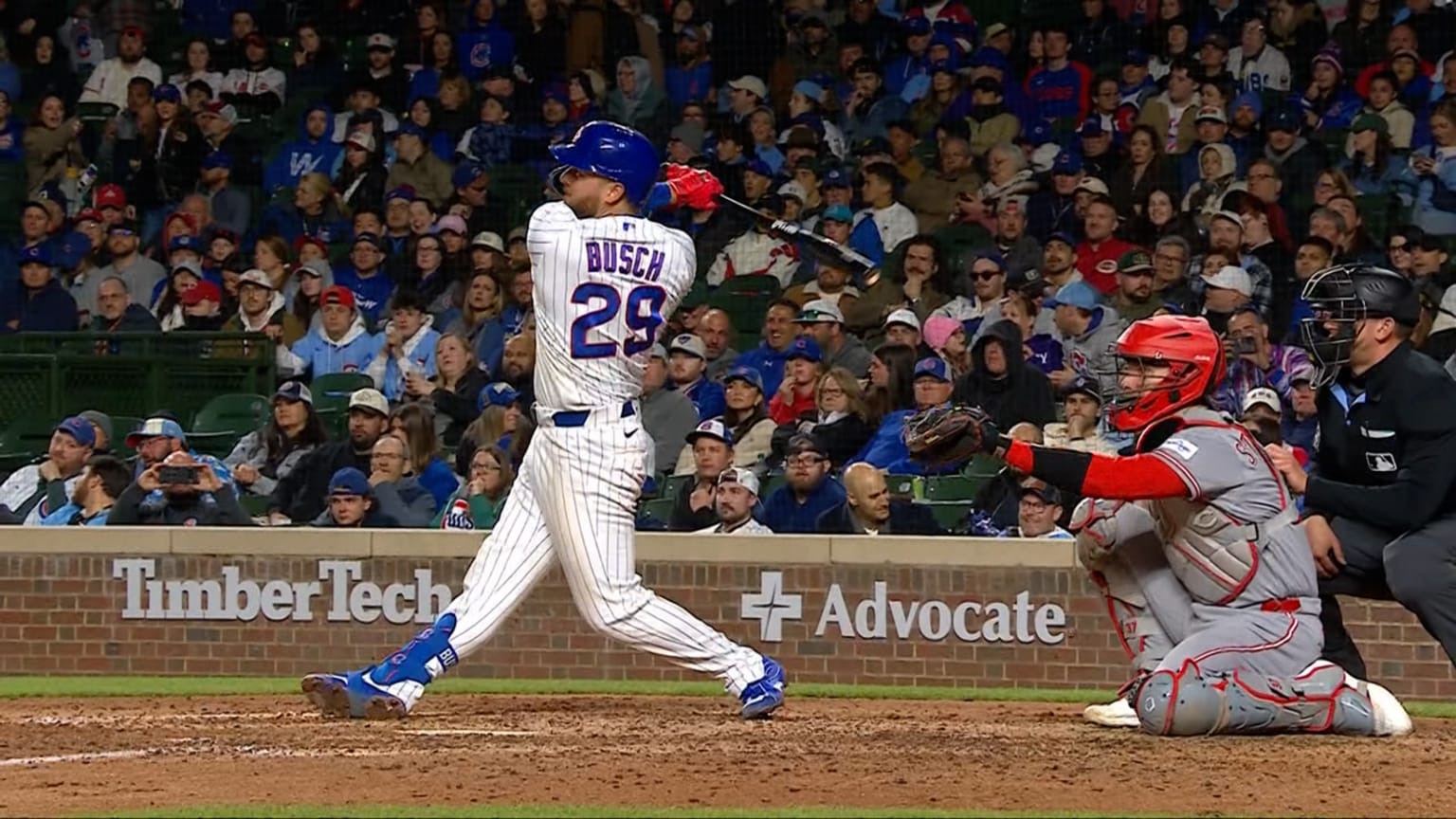 Data Viz: Michael Busch's game-tying home run | 05/05/2026 | Chicago Cubs