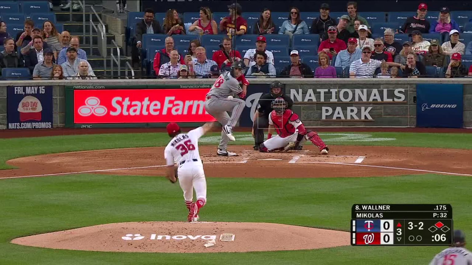 Miles Mikolas In play, run(s) to Matt Wallner | 05/06/2026 | Minnesota ...