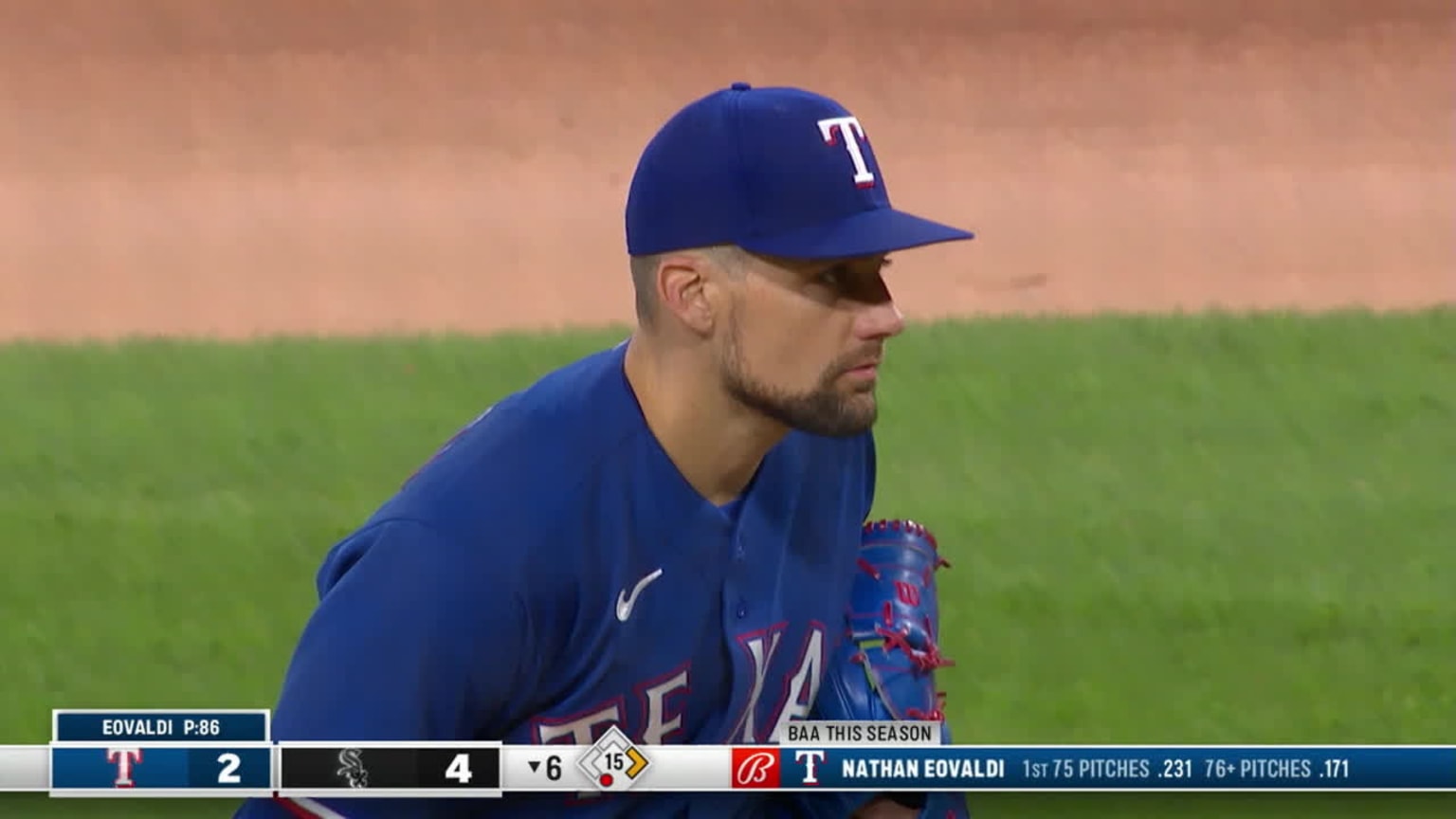 Nathan Eovaldi strikes out four White Sox batters | 06/20/2023 | Texas ...