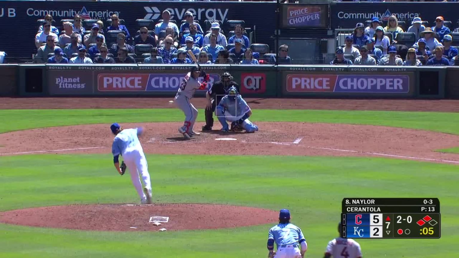 Eric Cerantola In play, run(s) to Bo Naylor | 05/07/2026 | MLB.com