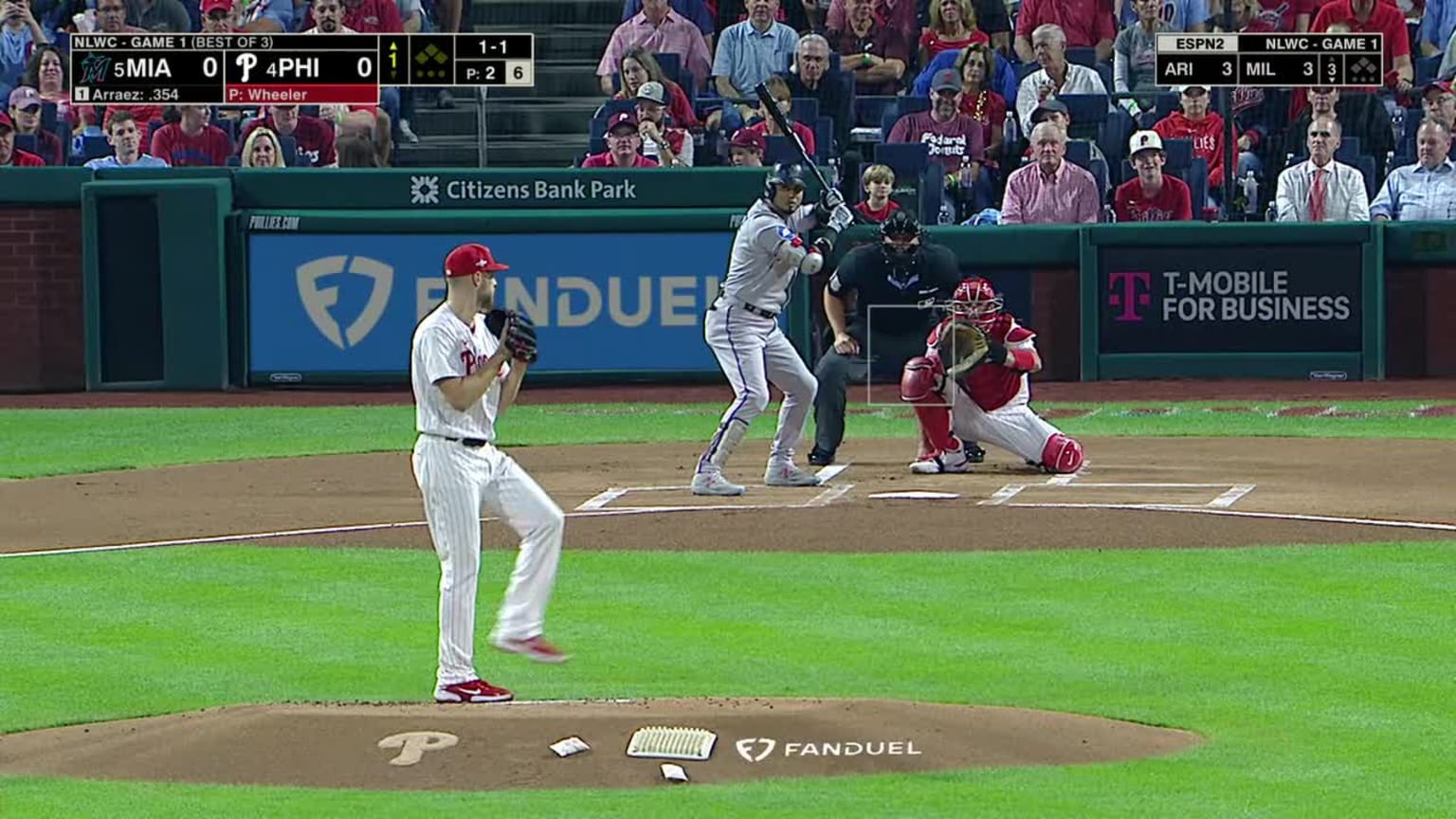 Christian Pache makes a running catch in left field | 10/03/2023 | Philadelphia Phillies