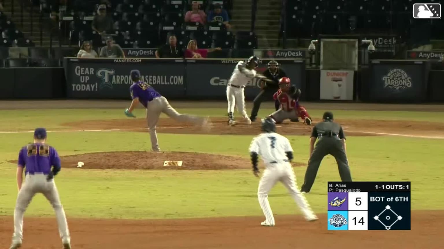 Roderick Arias' bases clearing triple | 06/08/2024 | New York Yankees