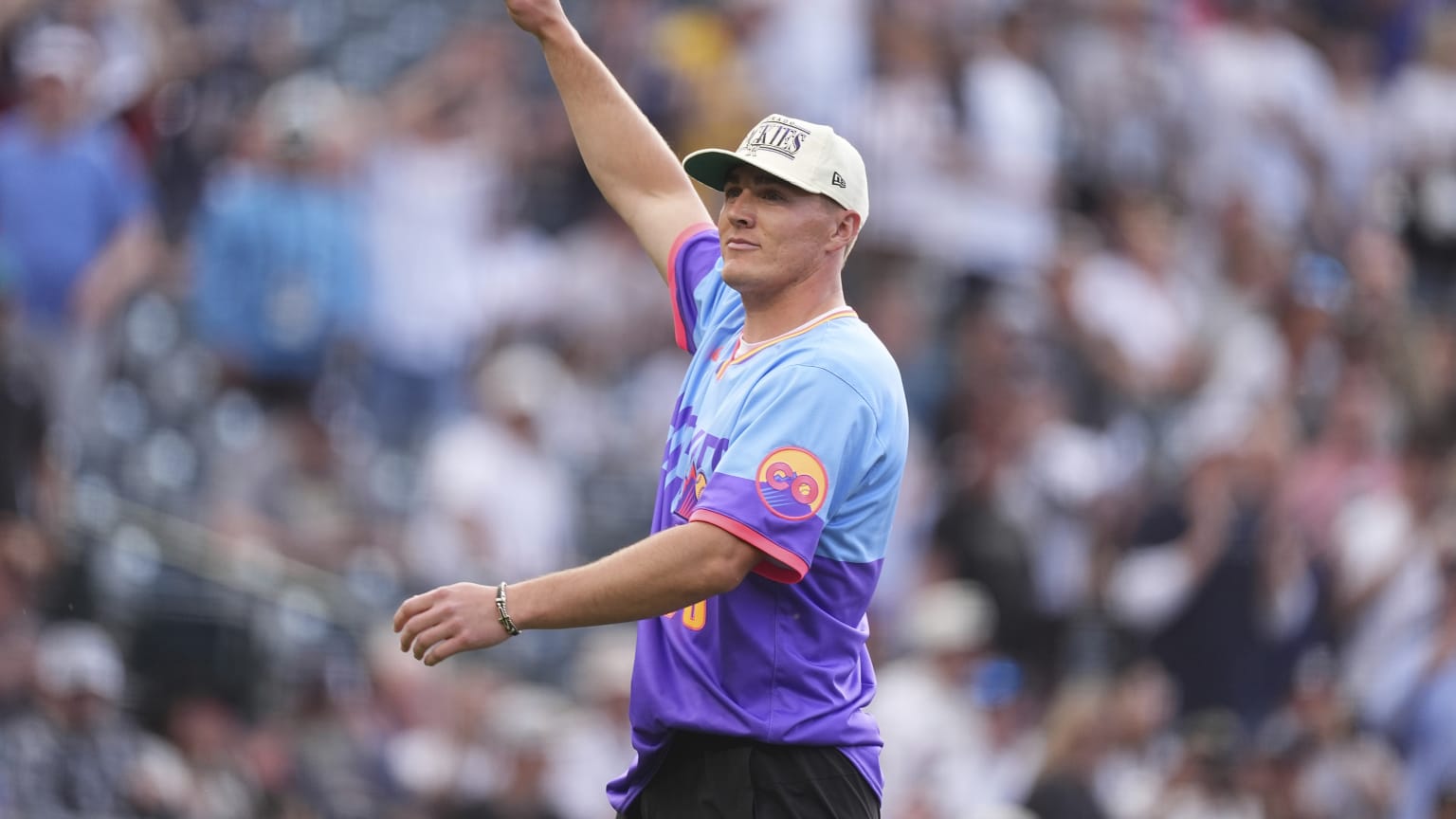 Broncos QB Bo Nix throws out the first pitch | 05/23/2025 | Colorado ...