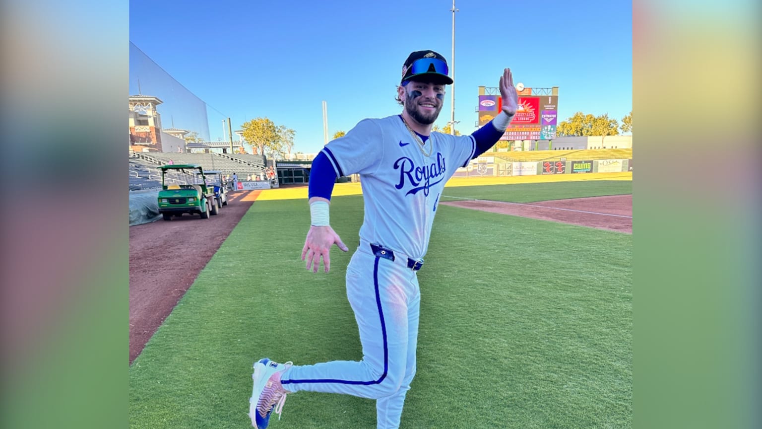 Chase DeLauter, Carter Jensen on base hit celebration | 11/15/2024 ...