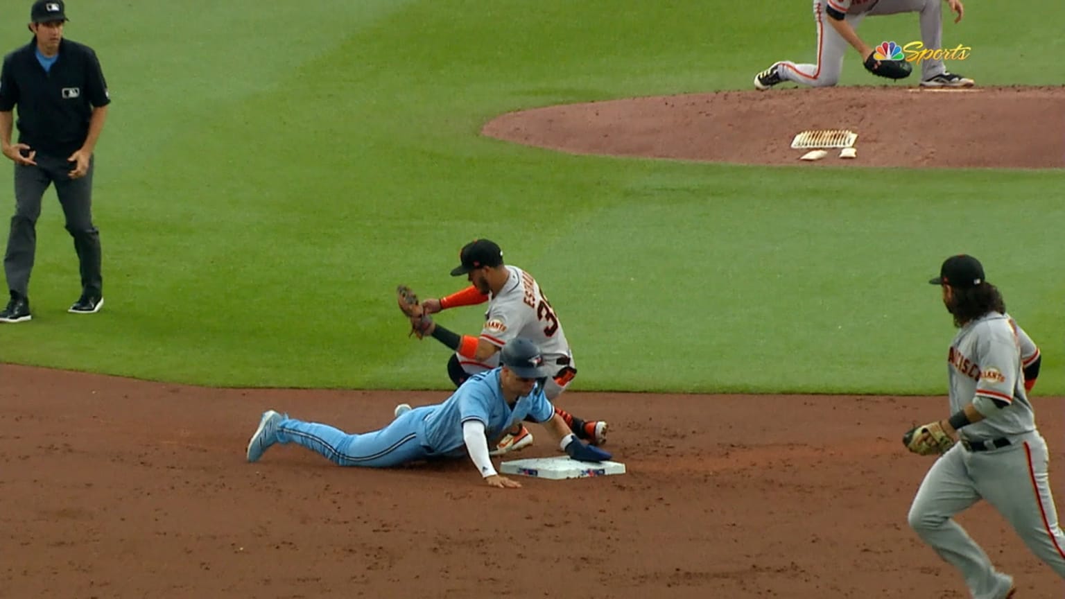Patrick Bailey nabs Merrifield at second after review | 06/27/2023 ...