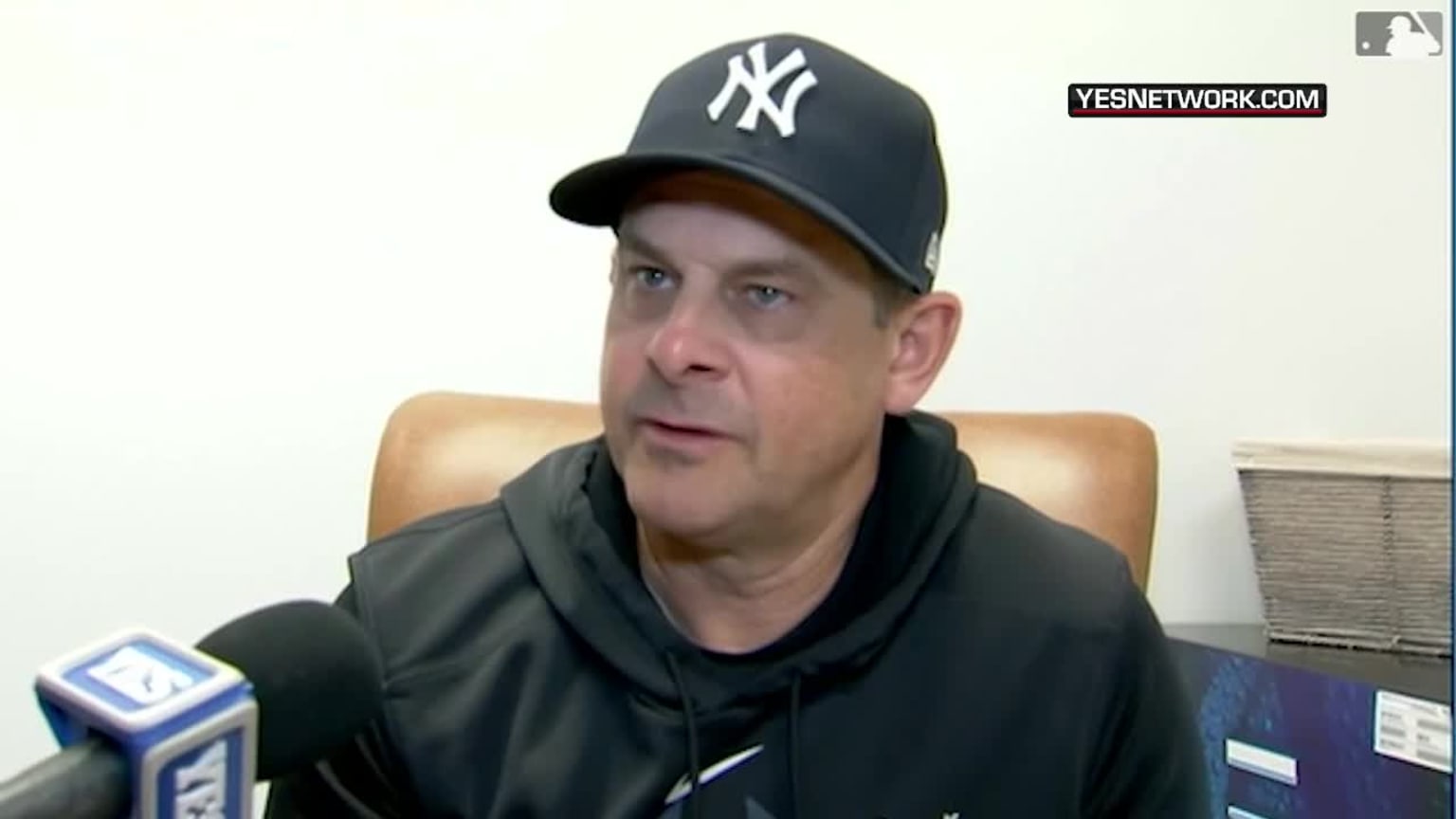 Boone on Bauers' catch, injury in 2-0 loss to Rangers | 04/29/2023 ...