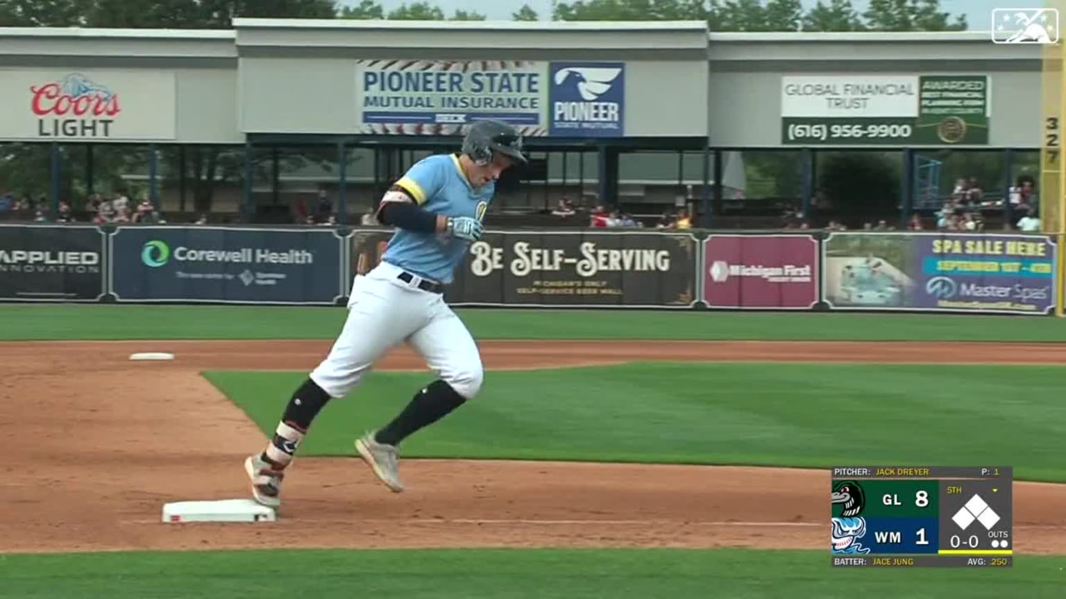 Jace Jung drives a solo HR to right-center field | 06/24/2023 | New ...