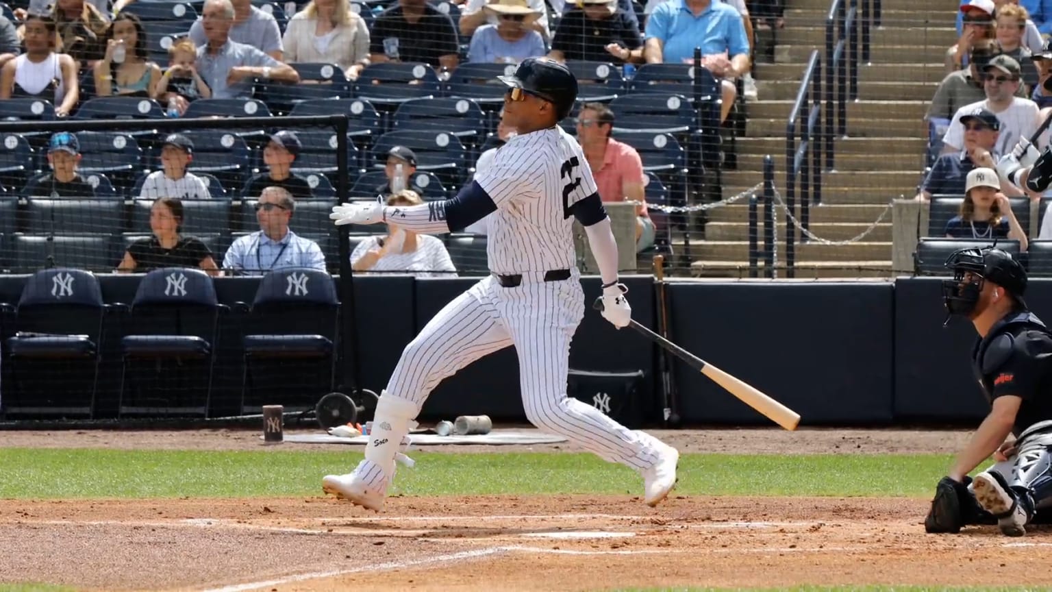 Field view of Juan Soto's solo home run | 03/03/2024 | New York Yankees