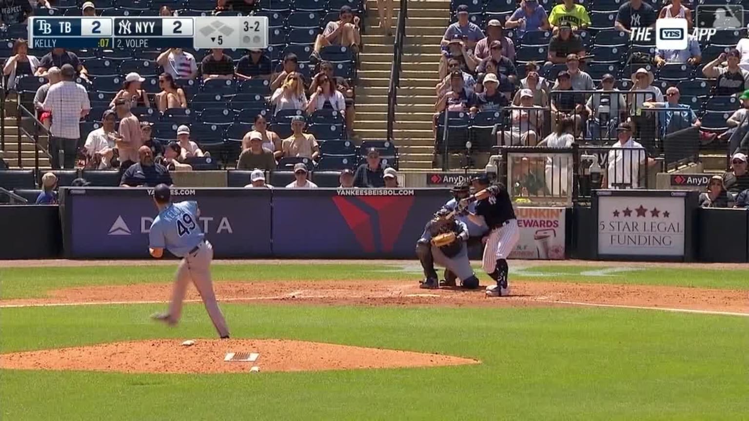 Kevin Kelly strikes out Anthony Volpe looking for out | 03/27/2023 ...