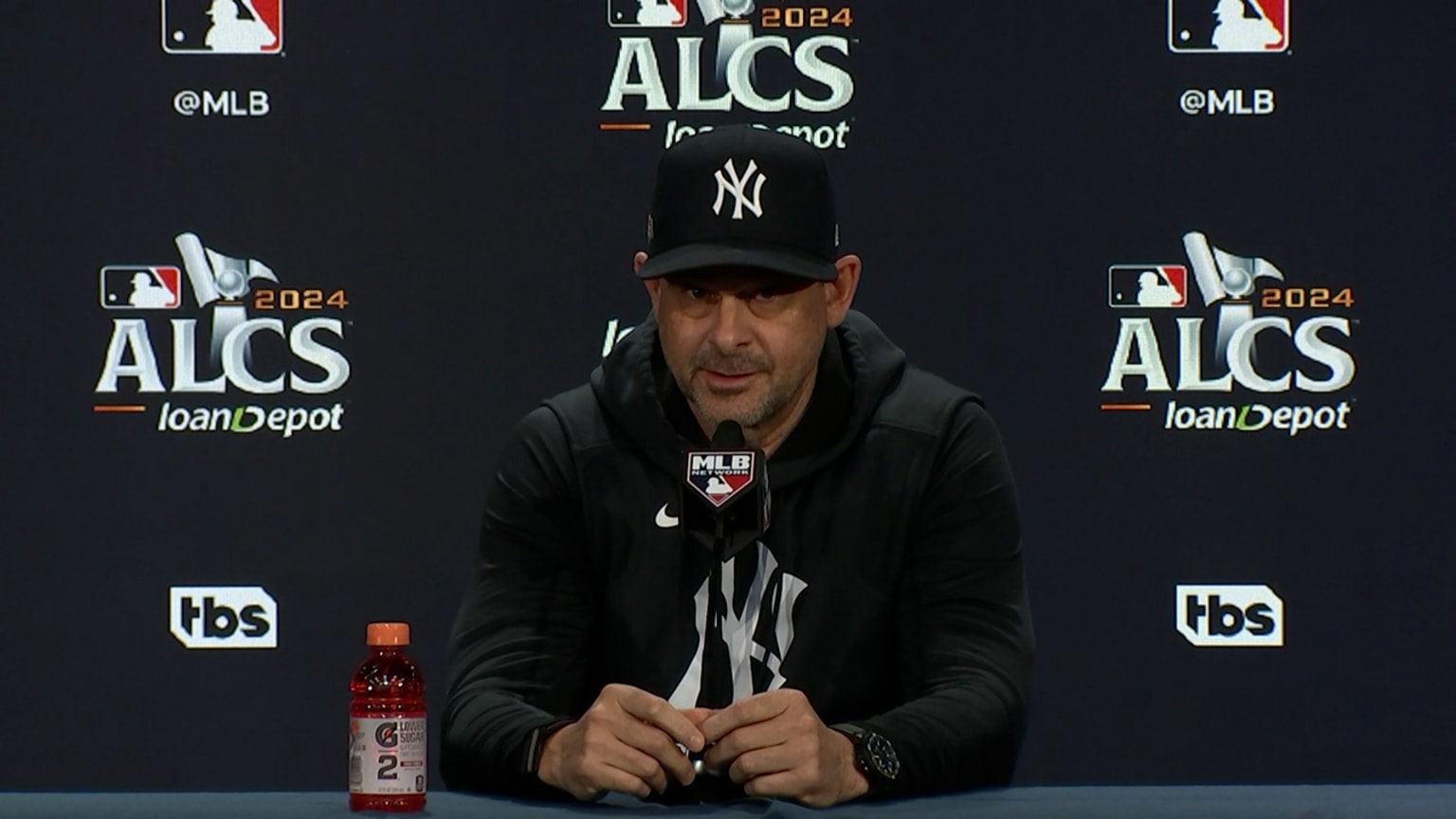 Aaron Boone on facing the Guardians in the ALCS | 10/13/2024 | MLB.com