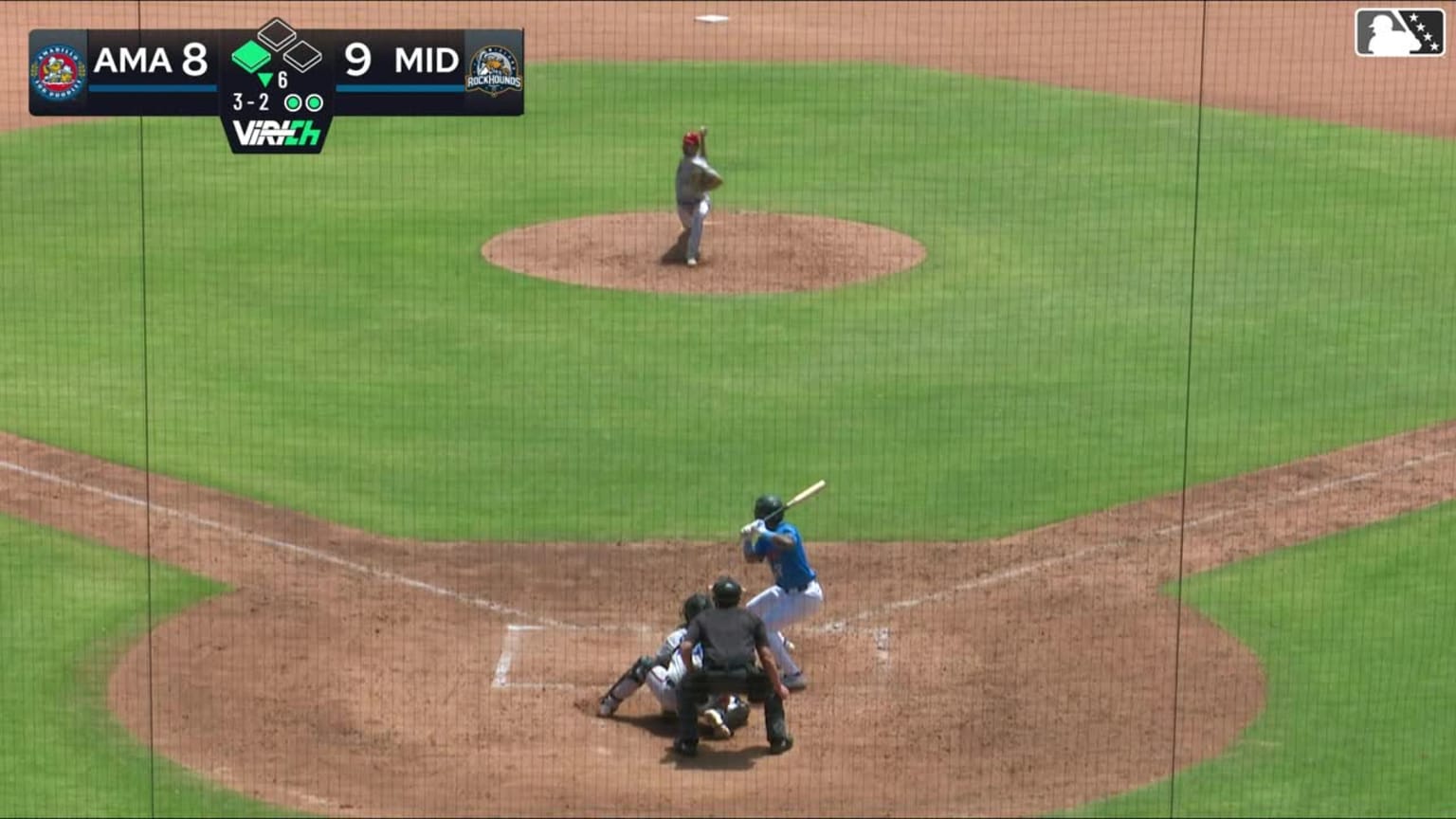 Leo De Vries singles on a line drive to center fielder Druw Jones ...