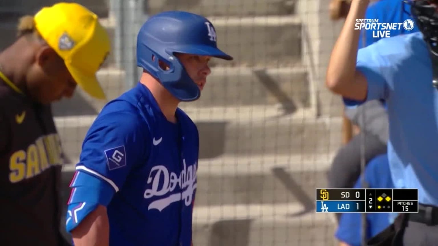 Dalton Rushing skies a sacrifice fly to center field | 02/23/2024 | Los ...