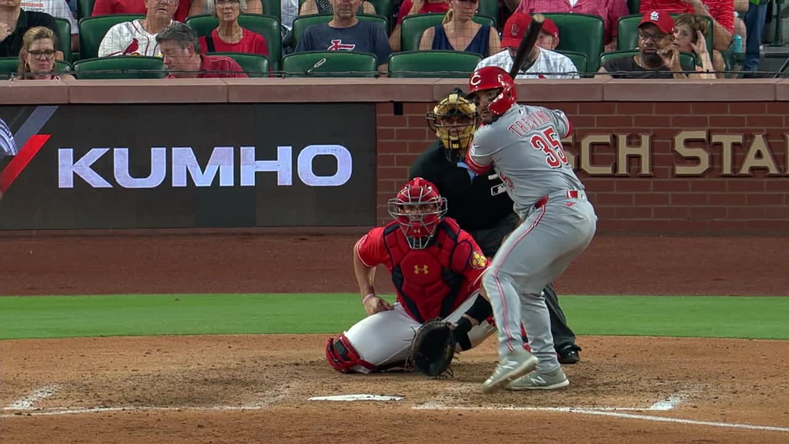 Jose Trevino doubles, Espinal scores on error | 06/20/2025 | Cincinnati ...