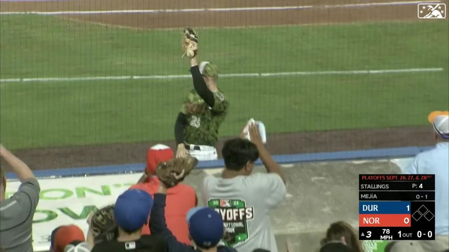 Coby Mayo makes great grab over the railing | 09/27/2023 | MLB.com