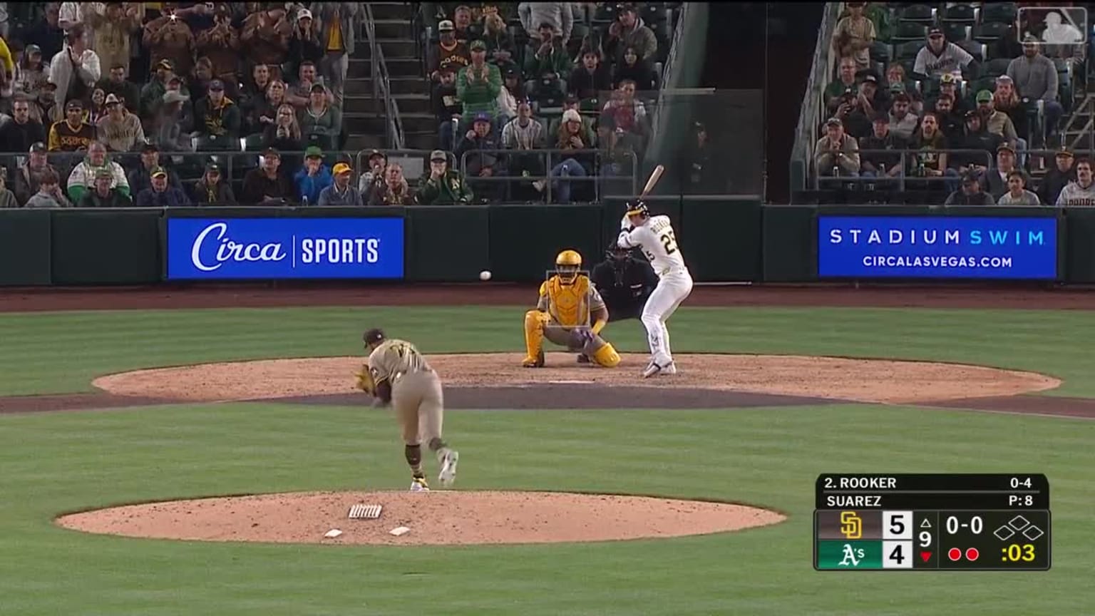 Brent Rooker flies out to center fielder Brandon Lockridge. | 04/07 ...