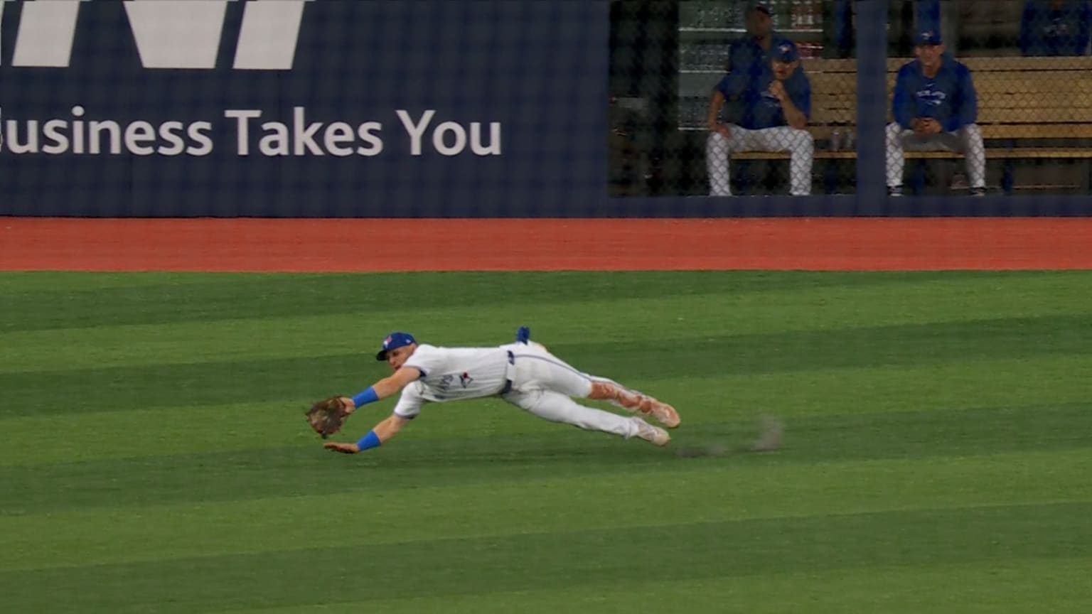 Daulton Varsho lays out to make the catch | 04/16/2024 | Toronto Blue Jays