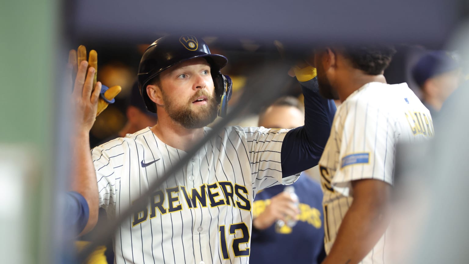 Rhys Hoskins' solo home run (3) | 04/20/2025 | Milwaukee Brewers