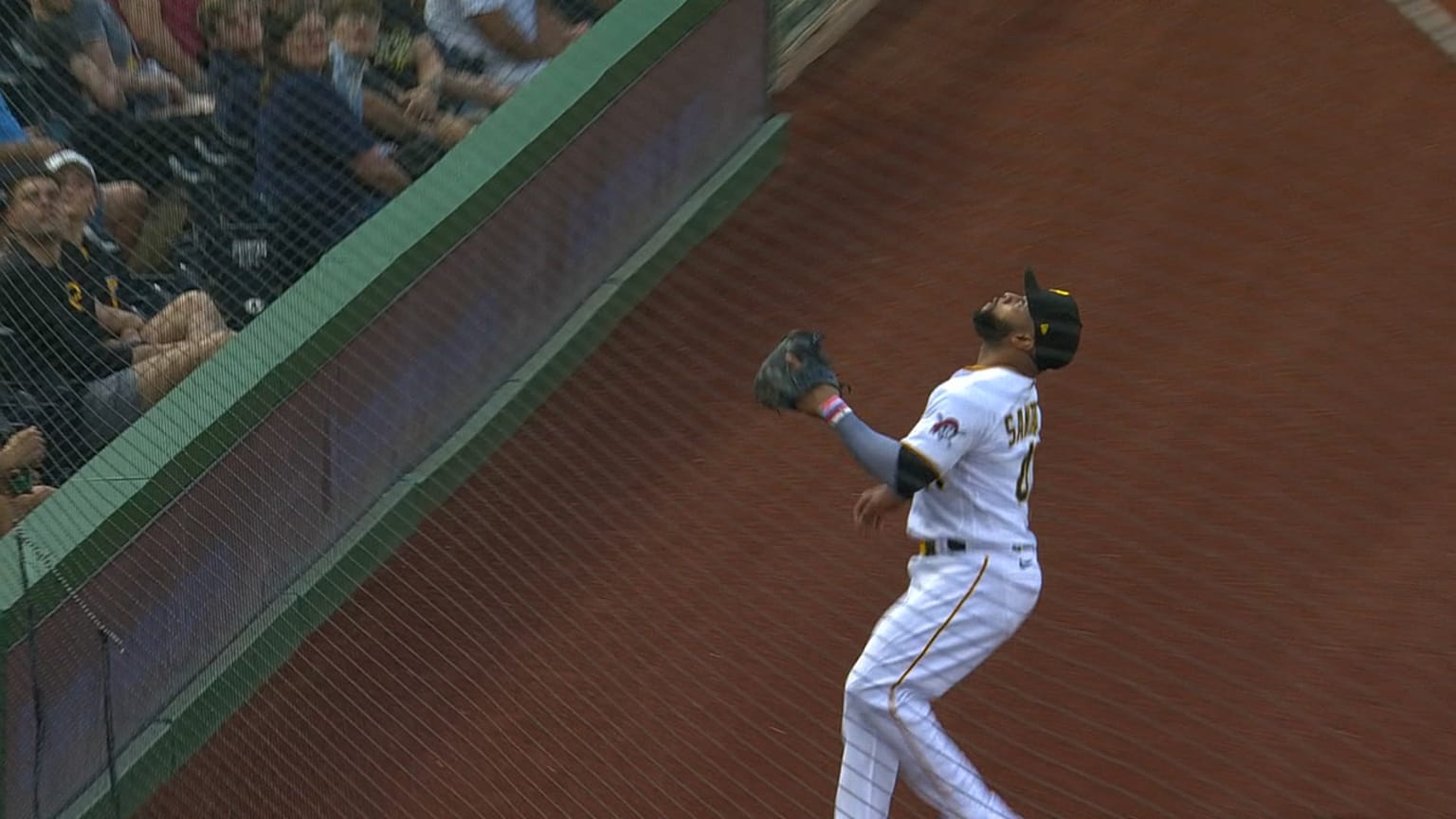 Carlos Santana makes a great catch in foul territory | 05/23/2023 ...