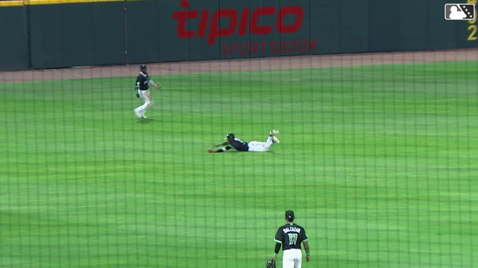 Carlos Jorge lays out for a sprawling grab | 04/17/2024 | MLB.com