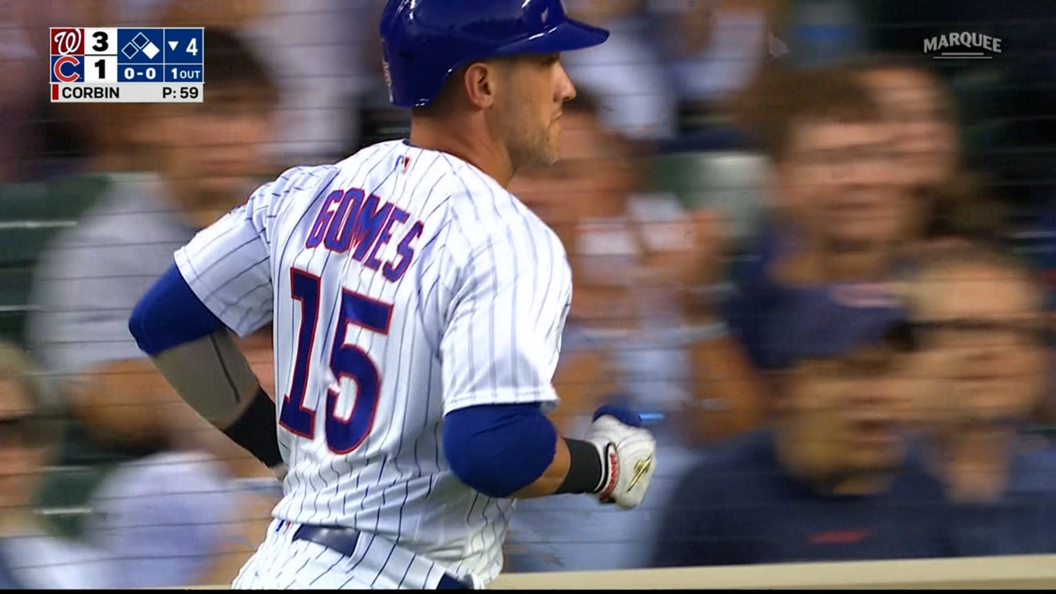 Ian Happ scores off of a Yan Gomes' sac fly | 07/18/2023 | Chicago Cubs