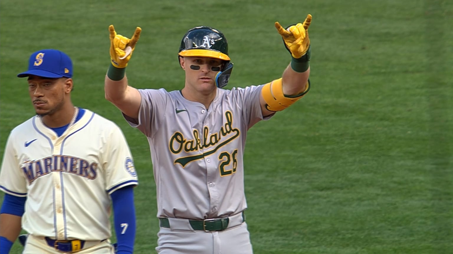 Tyler Nevin plates two with a double | 09/29/2024 | Athletics