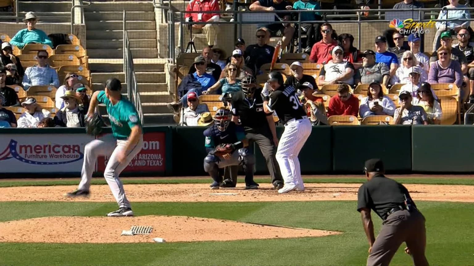 Jake Burger hits a two-run home run to center field | 02/27/2023 ...