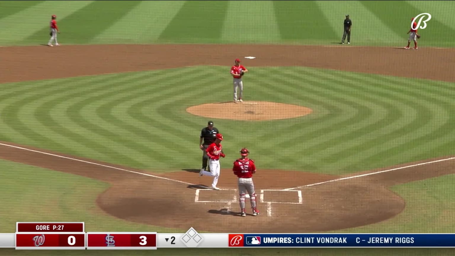 Kramer Robertson hits a homer run to left field | 03/12/2023 | St ...