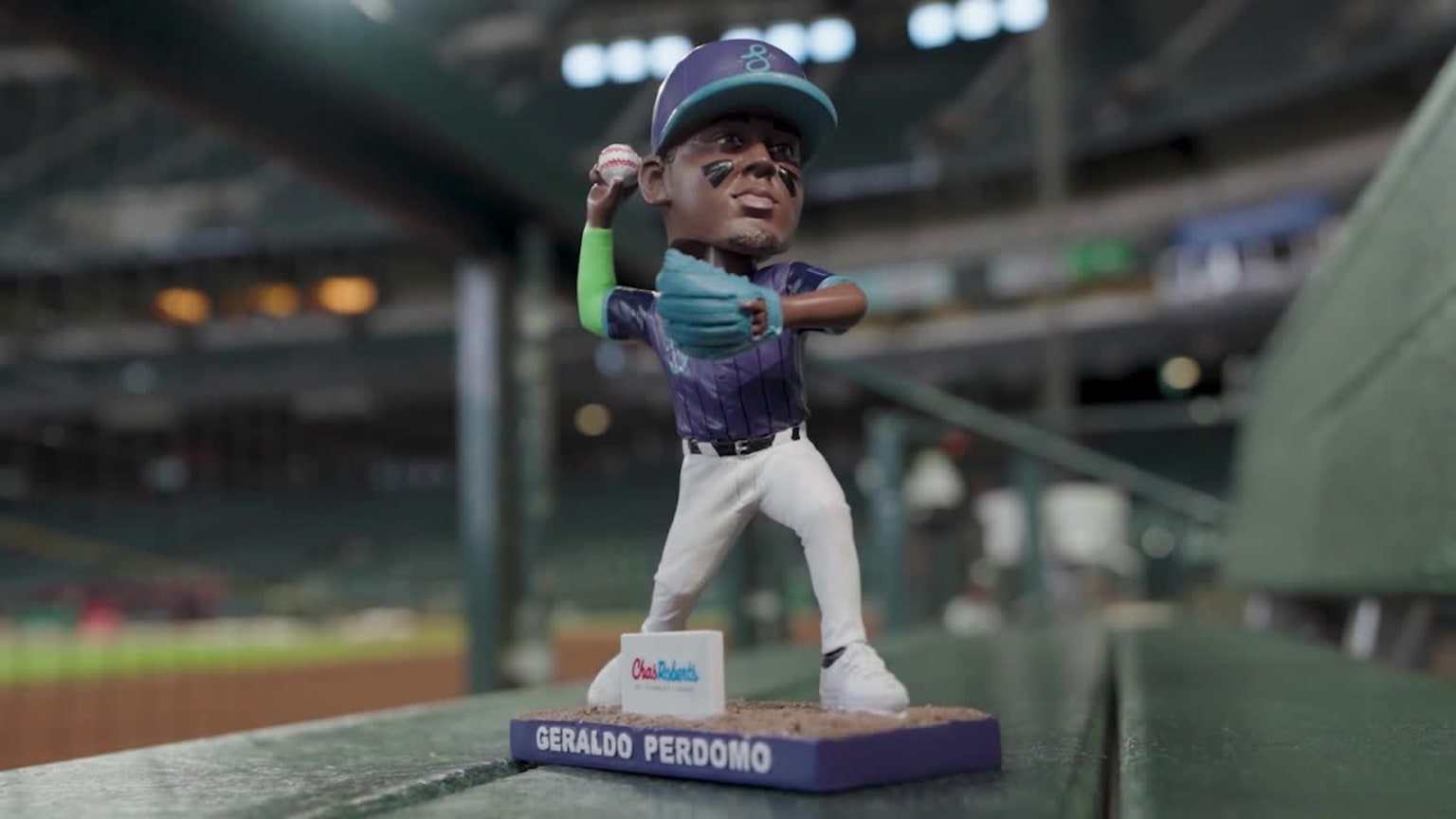 Domo's first look at his own Bobble | 05/09/2025 | Arizona Diamondbacks