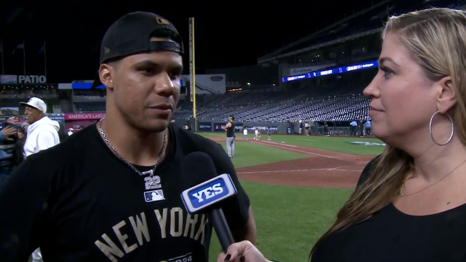 Juan Soto describes the Yankees' win, bullpen outing | 10/10/2024 | MLB.com