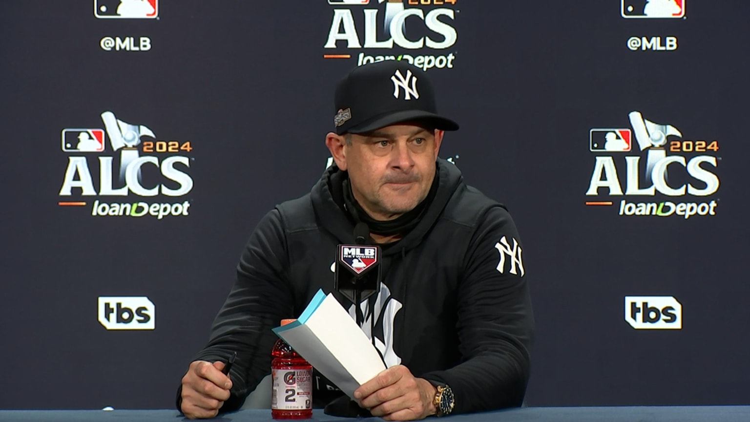 Aaron Boone on Yankees' 6-3 win in ALCS Game 2 | 10/15/2024 | New York ...