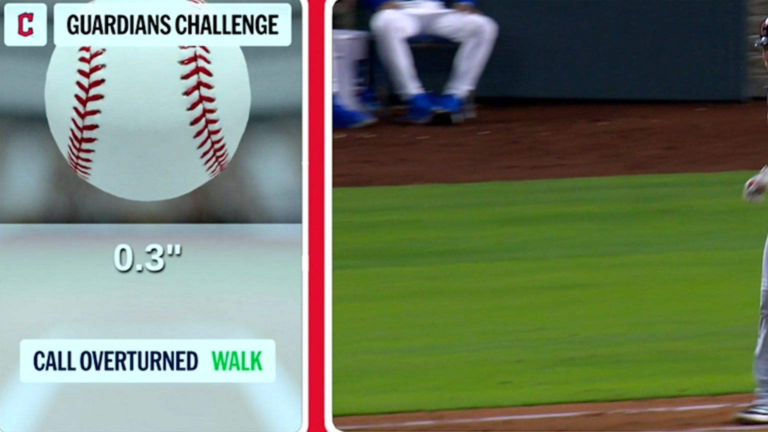 Walk confirmed after ABS challenge | 05/05/2026 | Cleveland Guardians