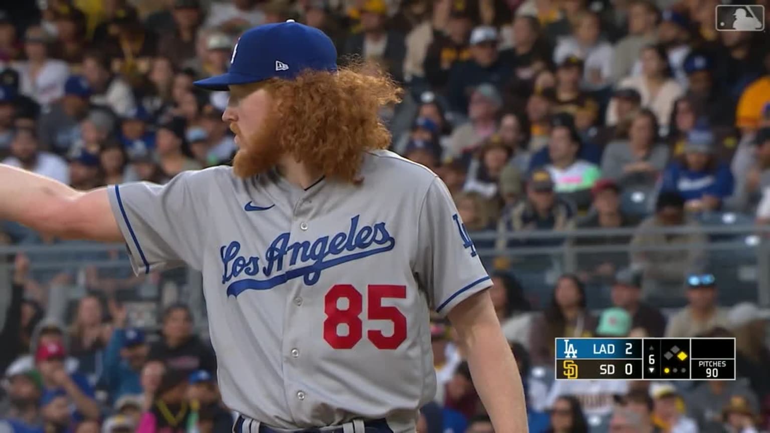 Dustin May fans Manny Machado in the 6th inning | 05/06/2023 | Los ...