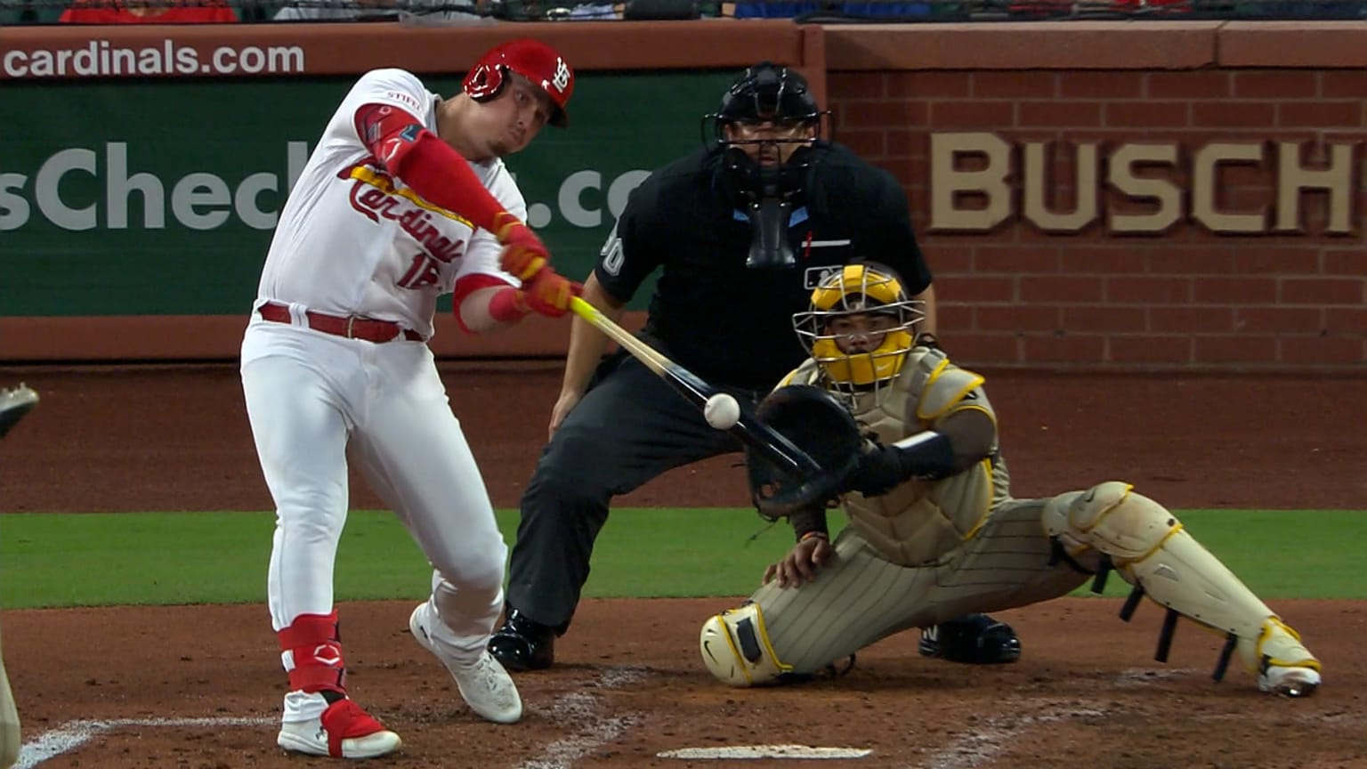 Nolan Gorman laces an RBI single in the 3rd inning | 08/29/2023 | St ...