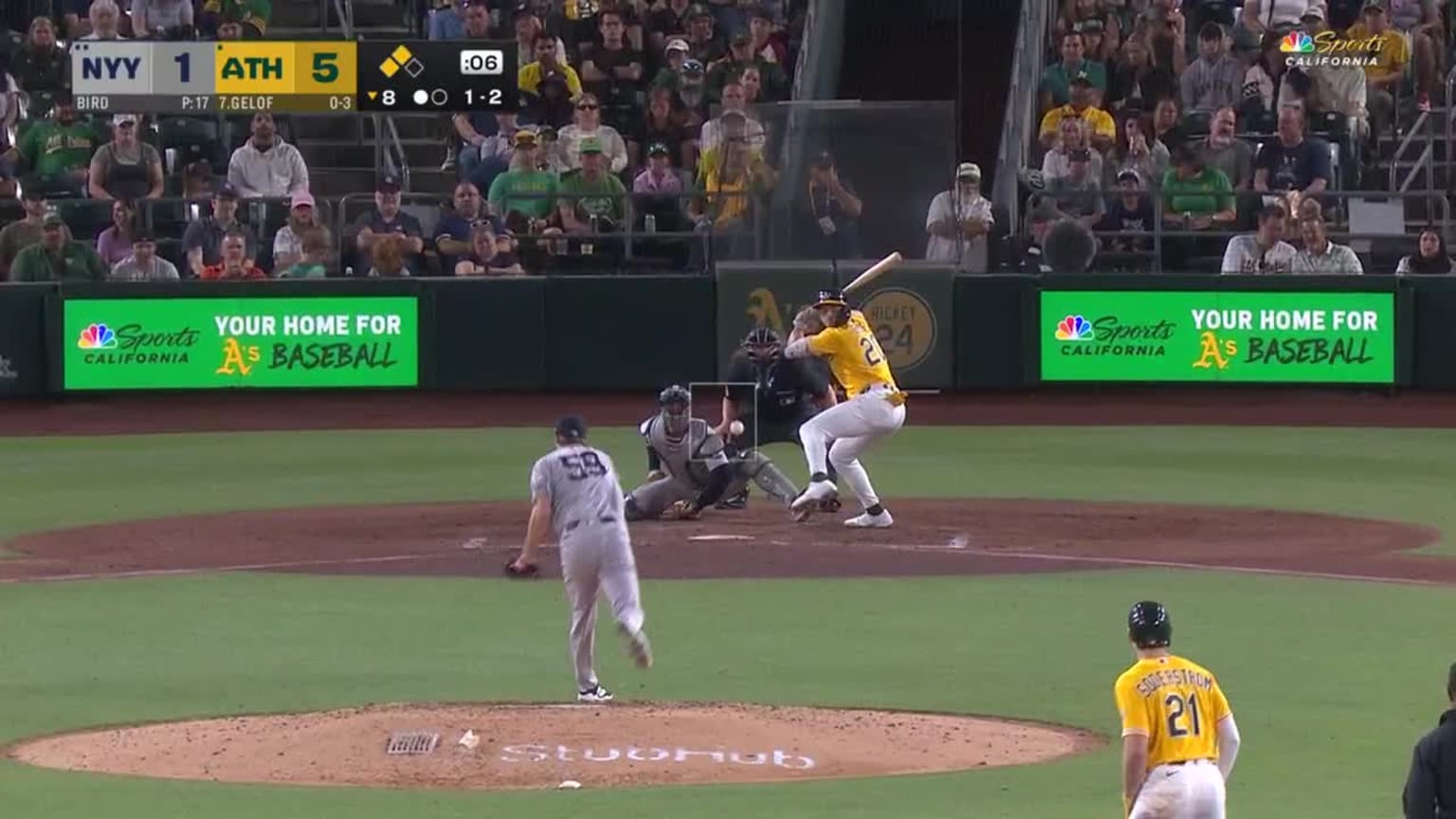 Jake Bird In play, run(s) to Zack Gelof | 05/30/2026 | MLB.com