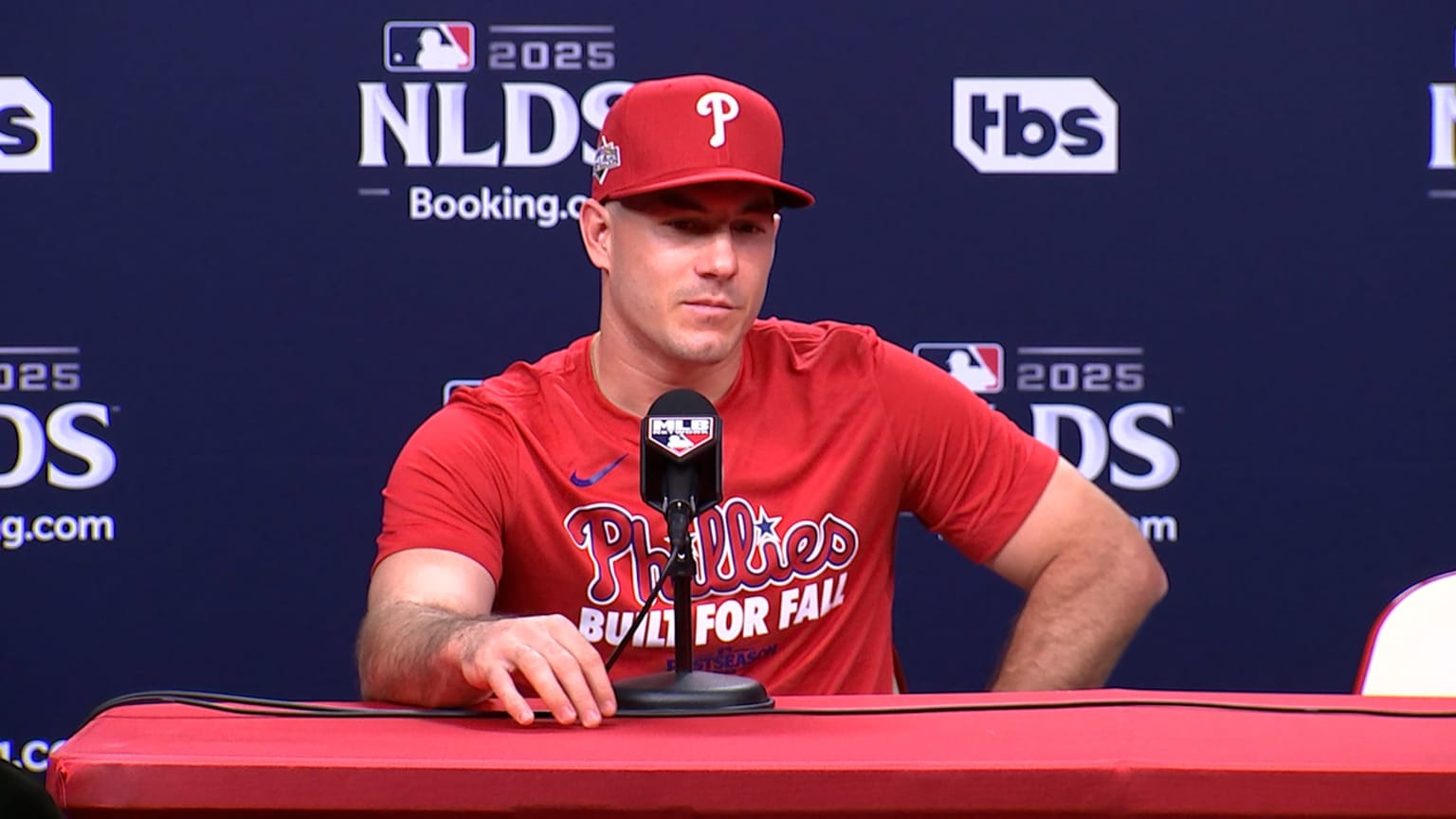 J.T. Realmuto speaks on the upcoming NLDS matchup | 10/03/2025 | MLB.com