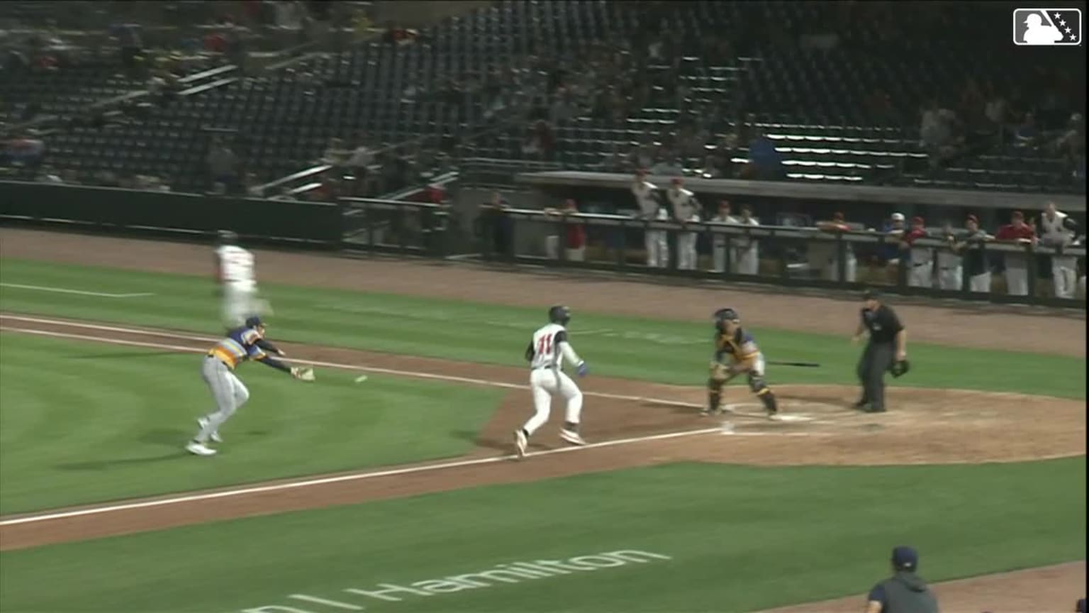 Austin Vernon uses his glove to get an out | 05/23/2024 | Tampa Bay Rays