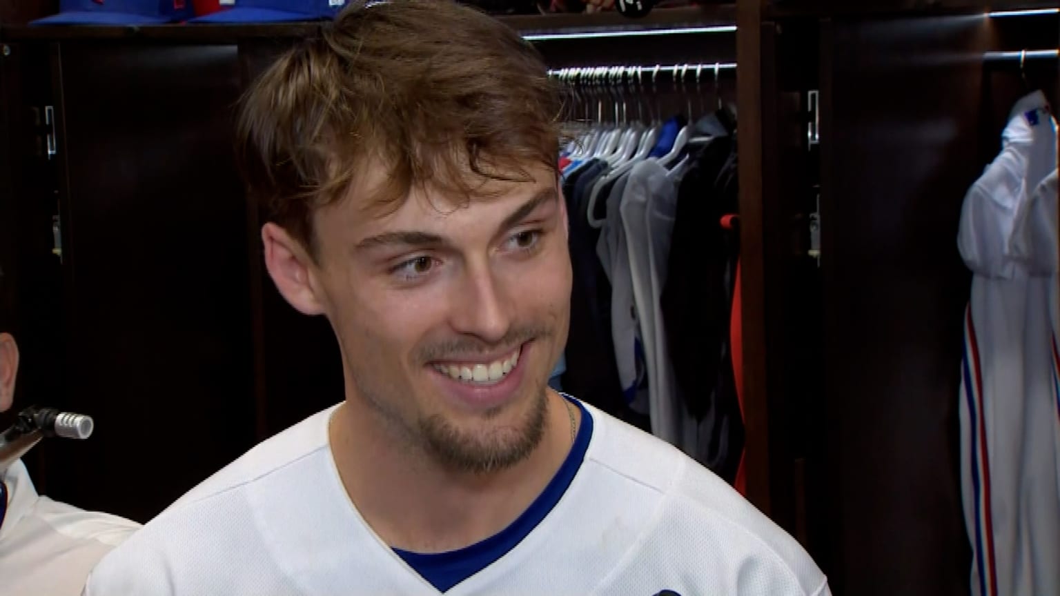 Evan Carter talks his two-hit game, win in Game 1 | 10/27/2023 | Texas ...