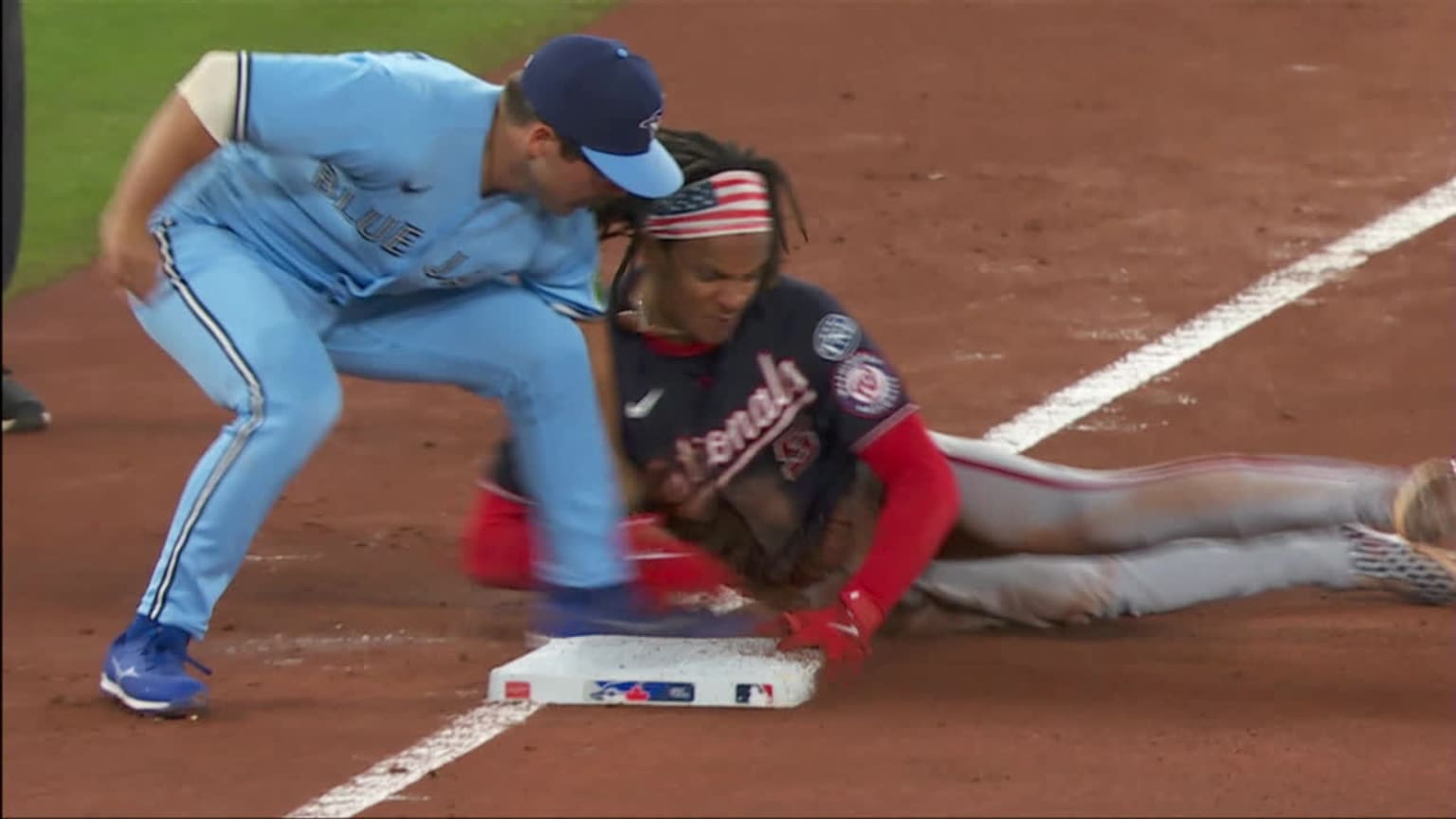 Abrams steals third base after review | 08/28/2023 | Washington Nationals