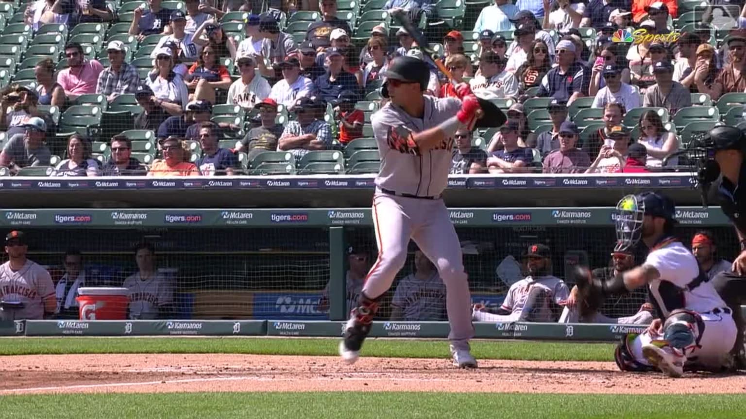 Blake Sabol homers to right-center field vs. Tigers | 04/15/2023 | San ...