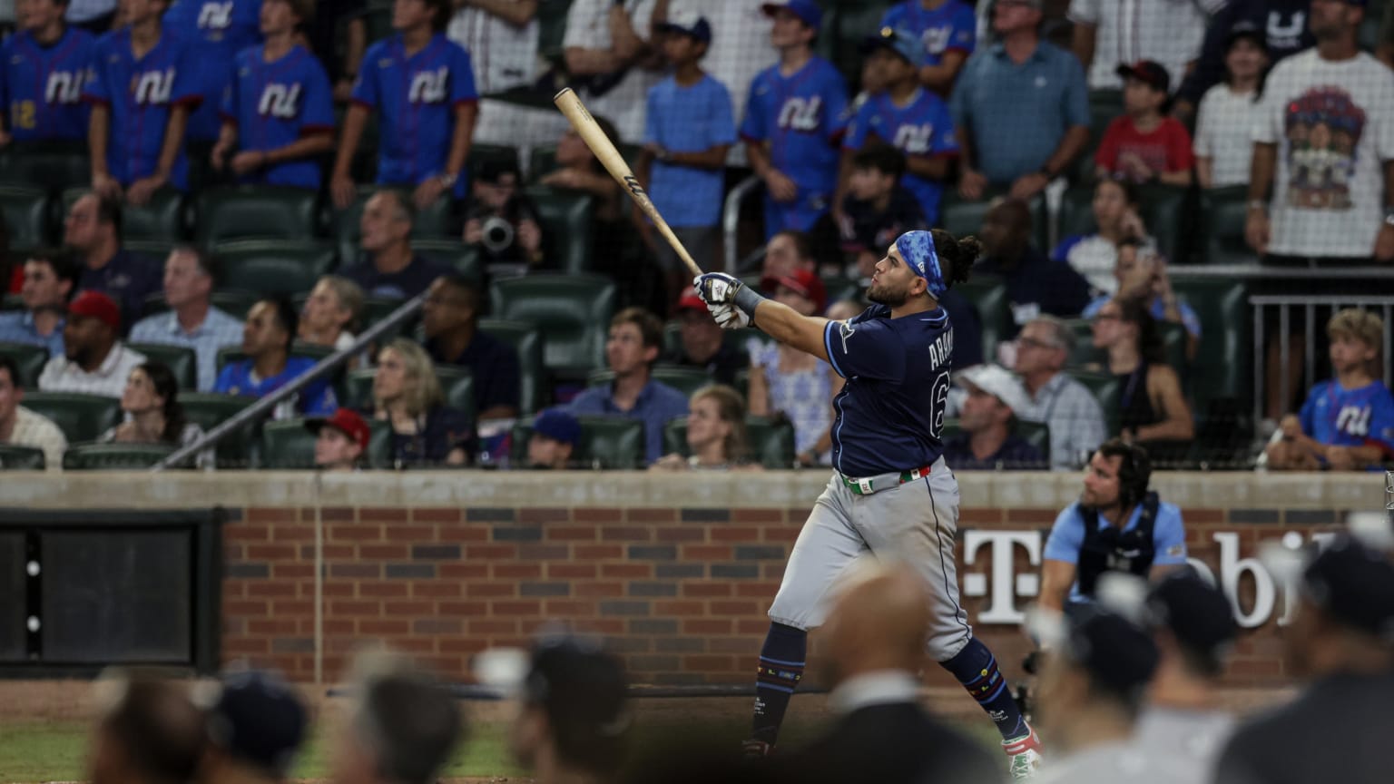 Jonathan Aranda just misses homer to tie swing-off | 07/15/2025 | MLB.com