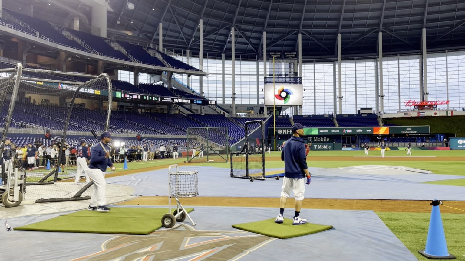 Mookie Betts helps out Team USA coaches with drills | 03/19/2023 | Los ...