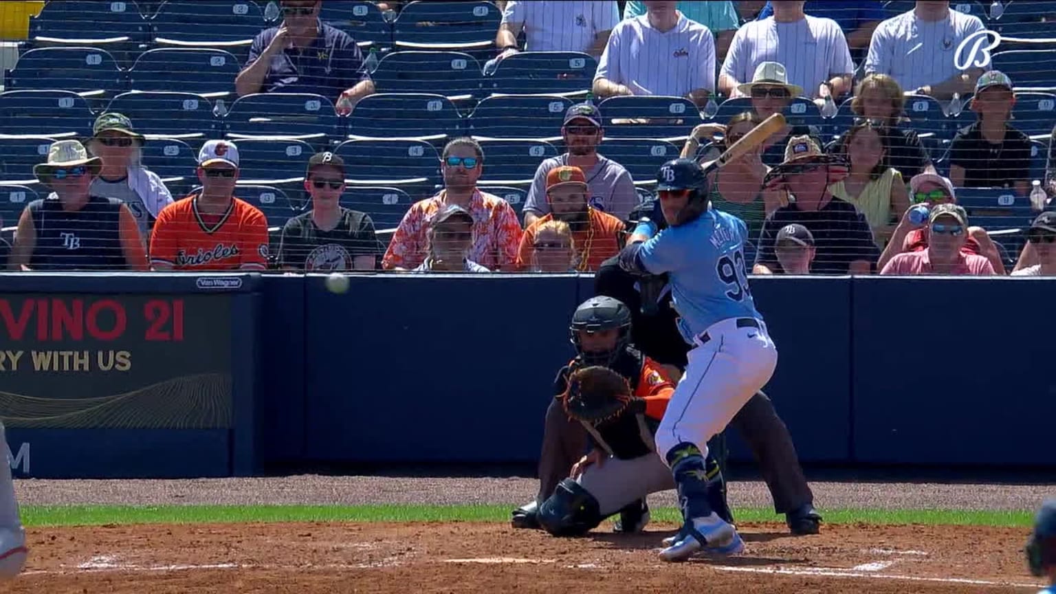 Nick Meyer rips a two-run single to left field | 03/15/2024 | Tampa Bay ...