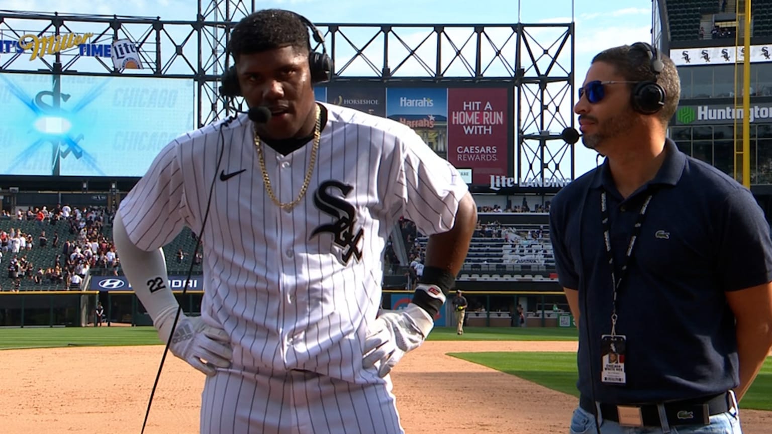 Oscar Colás discusses his walk-off single | 04/15/2023 | Chicago White Sox