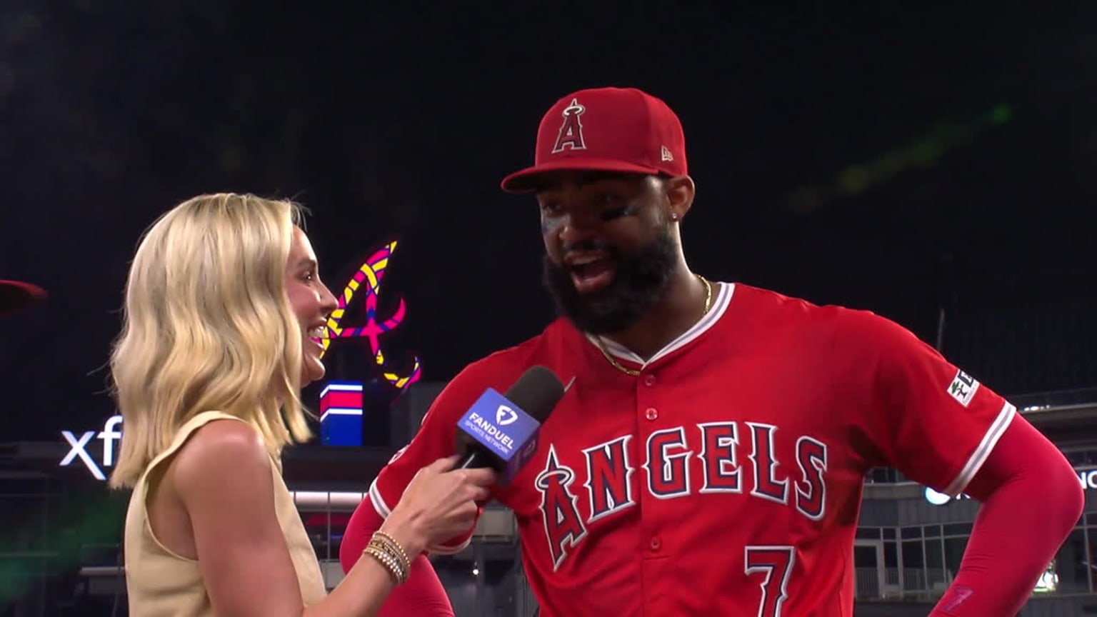 Jo Adell talks go-ahead double and the win | 01/07/2025 | Los Angels de ...