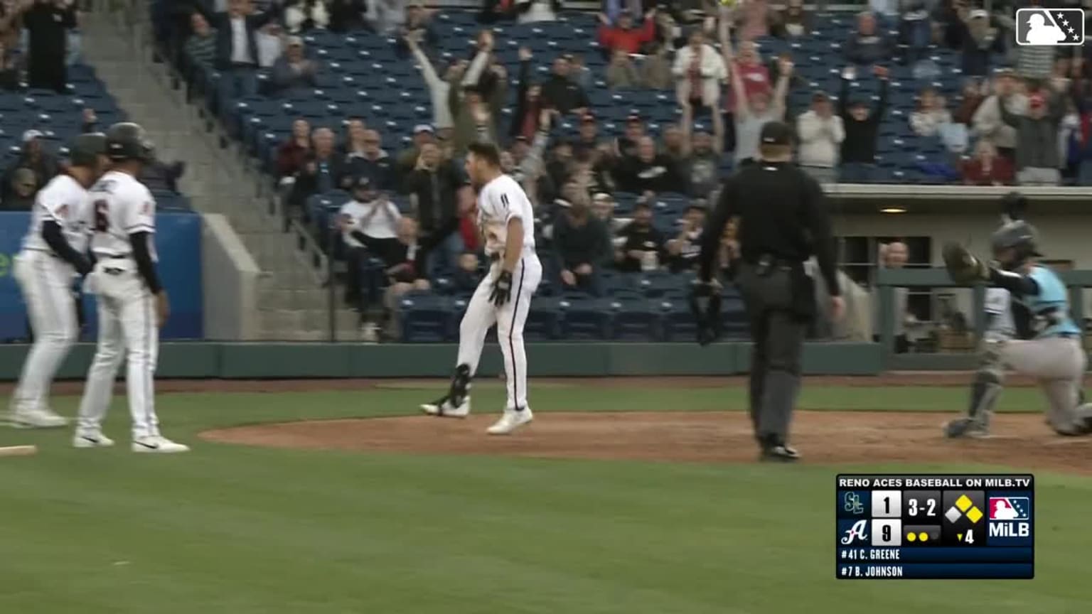 Brett Johnson hits a three-run inside-the-park homer | 04/25/2024 | MLB.com