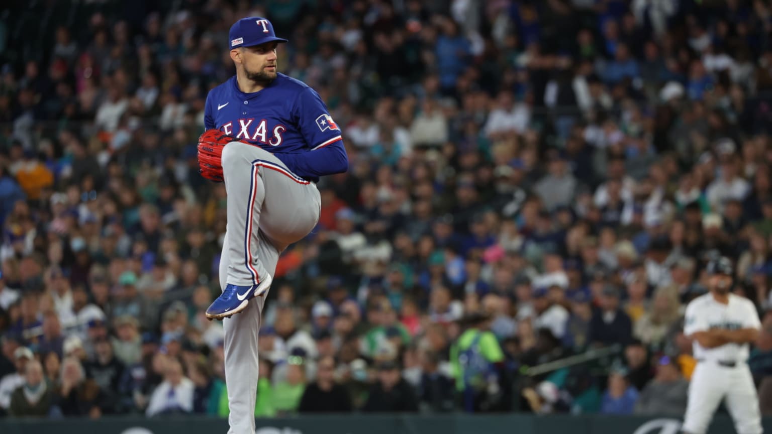 Nathan Eovaldi K's Luke Raley for sixth strikeout | 06/15/2024 | Texas ...