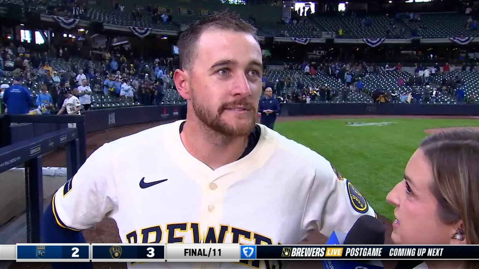 Brice Turang on his walk-off bunt, Brewers' wins | 04/02/2025 ...