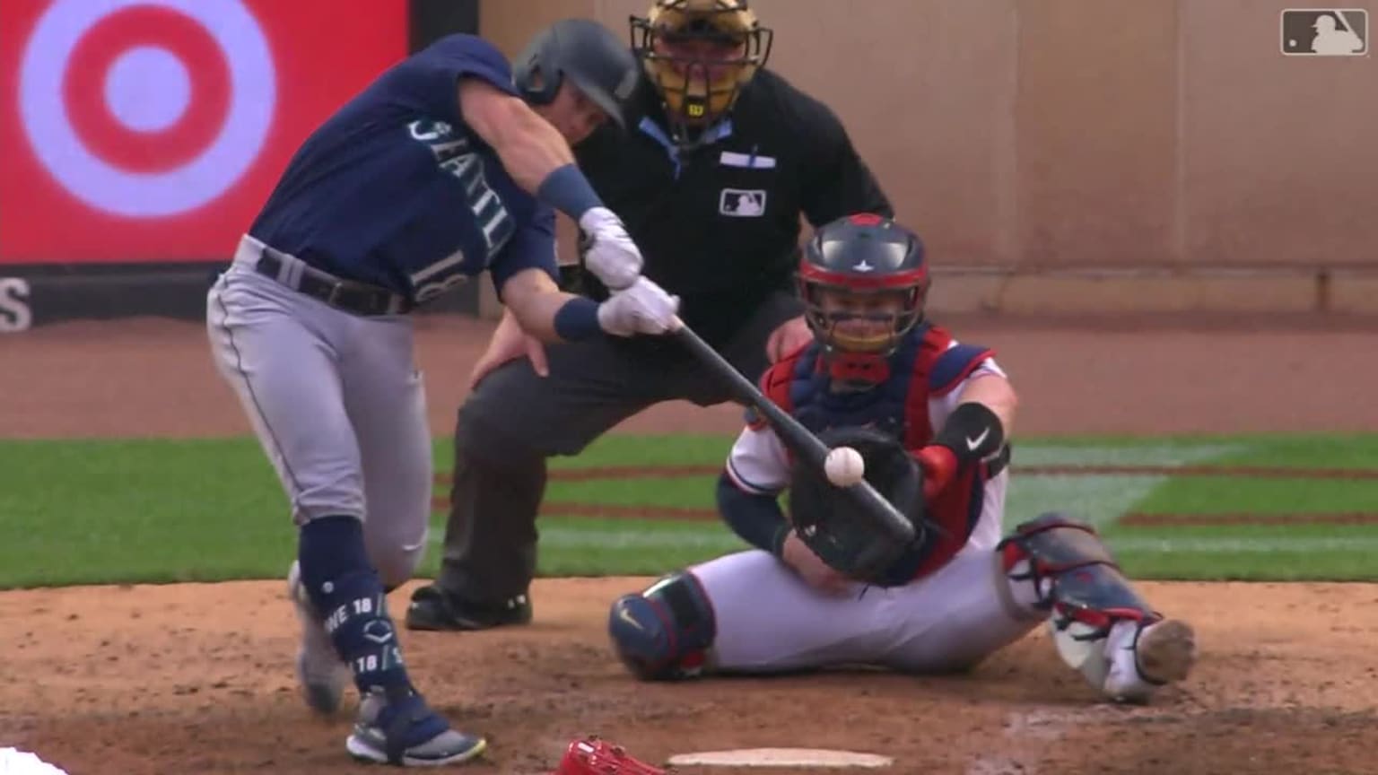 Cade Marlowe lines his first big league homer | 07/25/2023 | Seattle ...