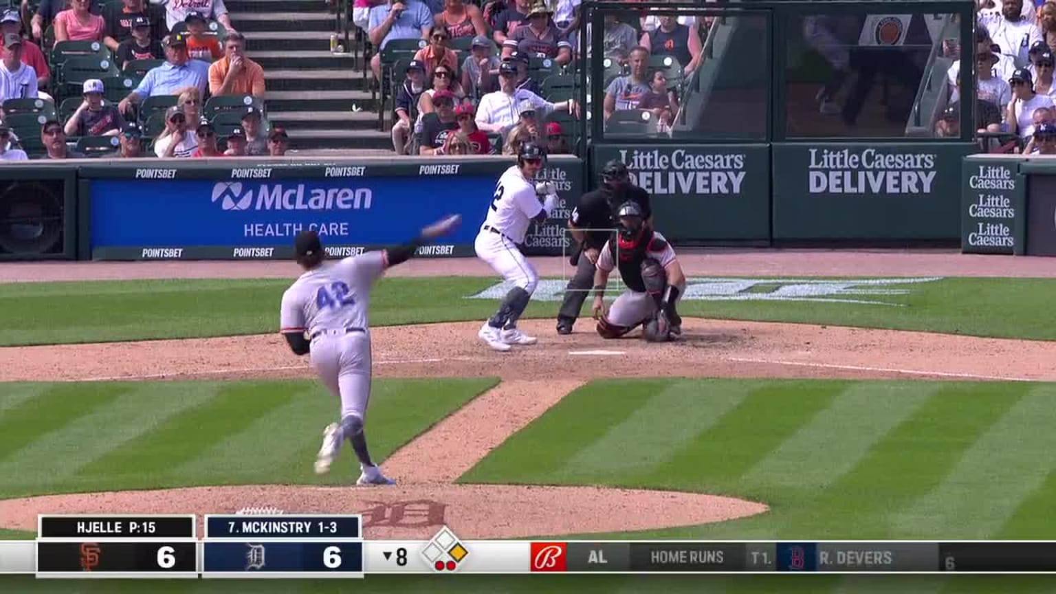 Sean Hjelle Called Strike to Zach McKinstry | 04/15/2023 | Detroit Tigers